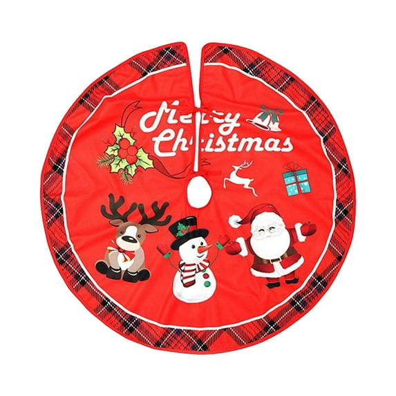 Deeceymbur Christmas Tree Skirt Nativity Print 36 Inch Round Tree ...