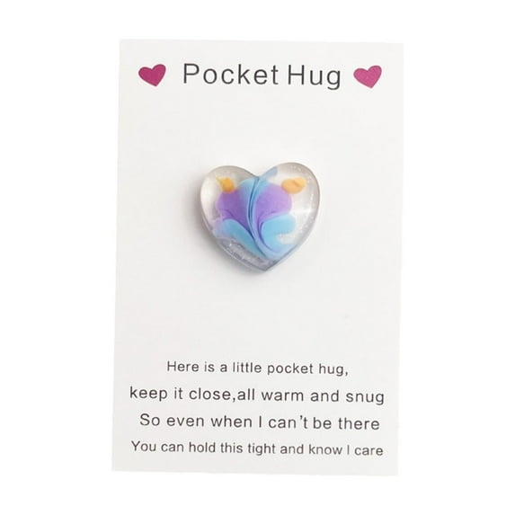 Deeceymbur Colorful Confetti Heart Shaped Pocket Hug Blessing Card for ...