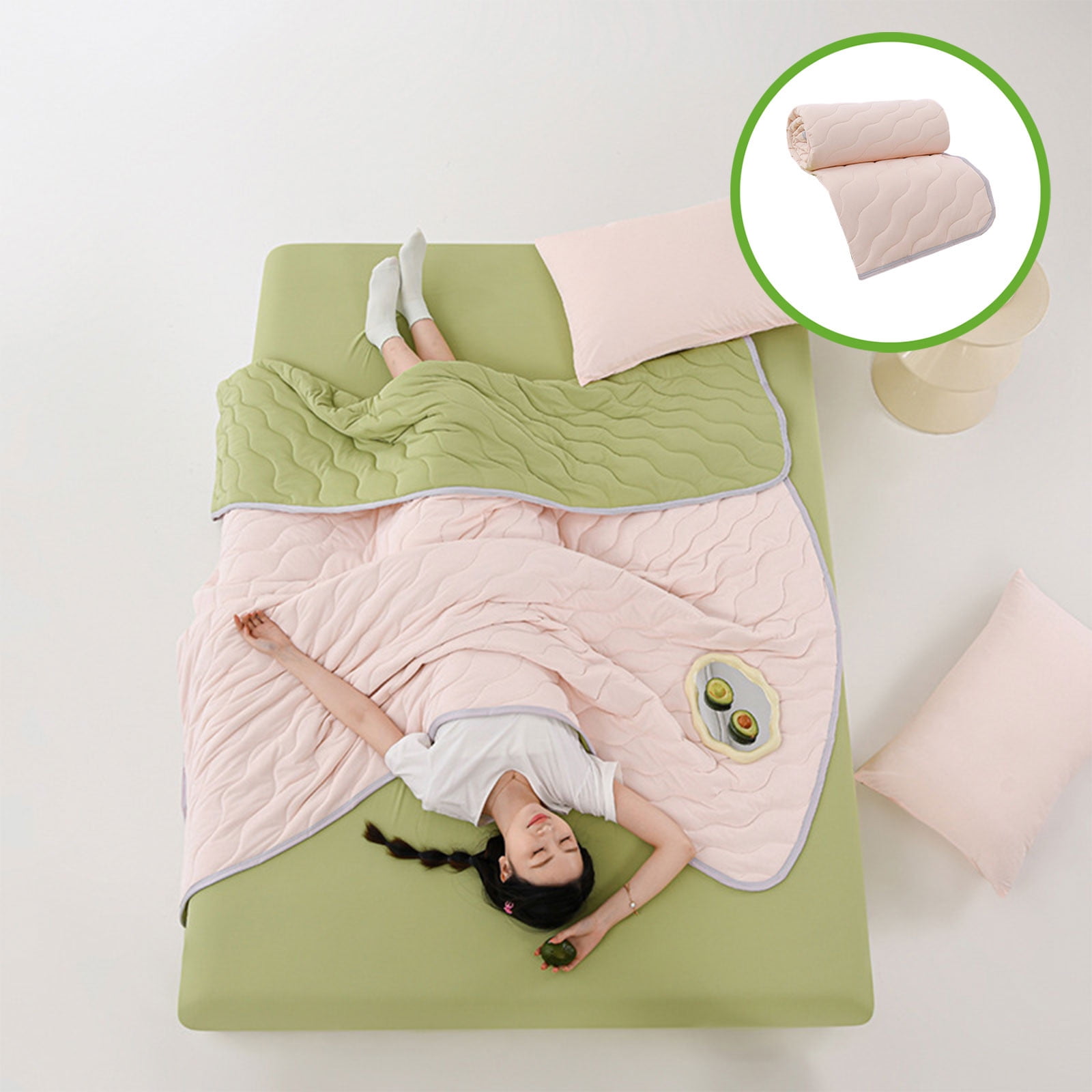 Deeceymbur Cool Feeling Air Conditioning Quilt Ice Silk Summer Quilt Washable Quilt Core Summer ...