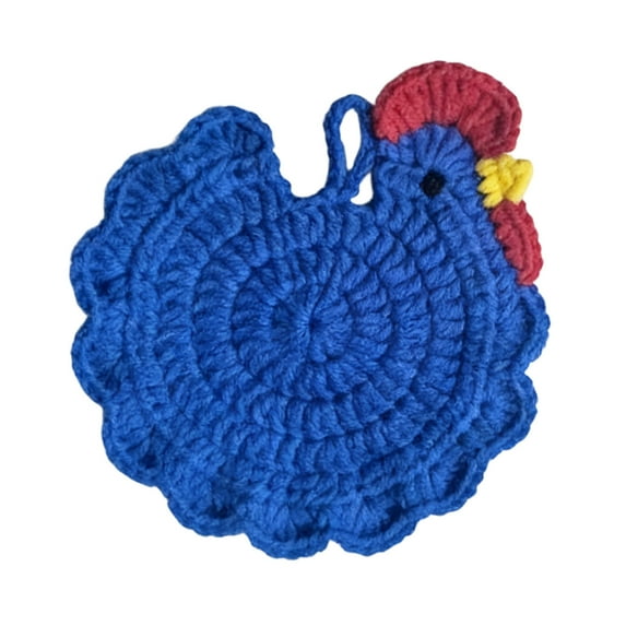 Deeceymbur Crochet Coaster Handmade Chicken Design Tea Accessory Gift ...