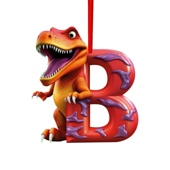 Deeceymbur Dinosaur Alphabet Christmas Ornament 26 Letters Hanging ...