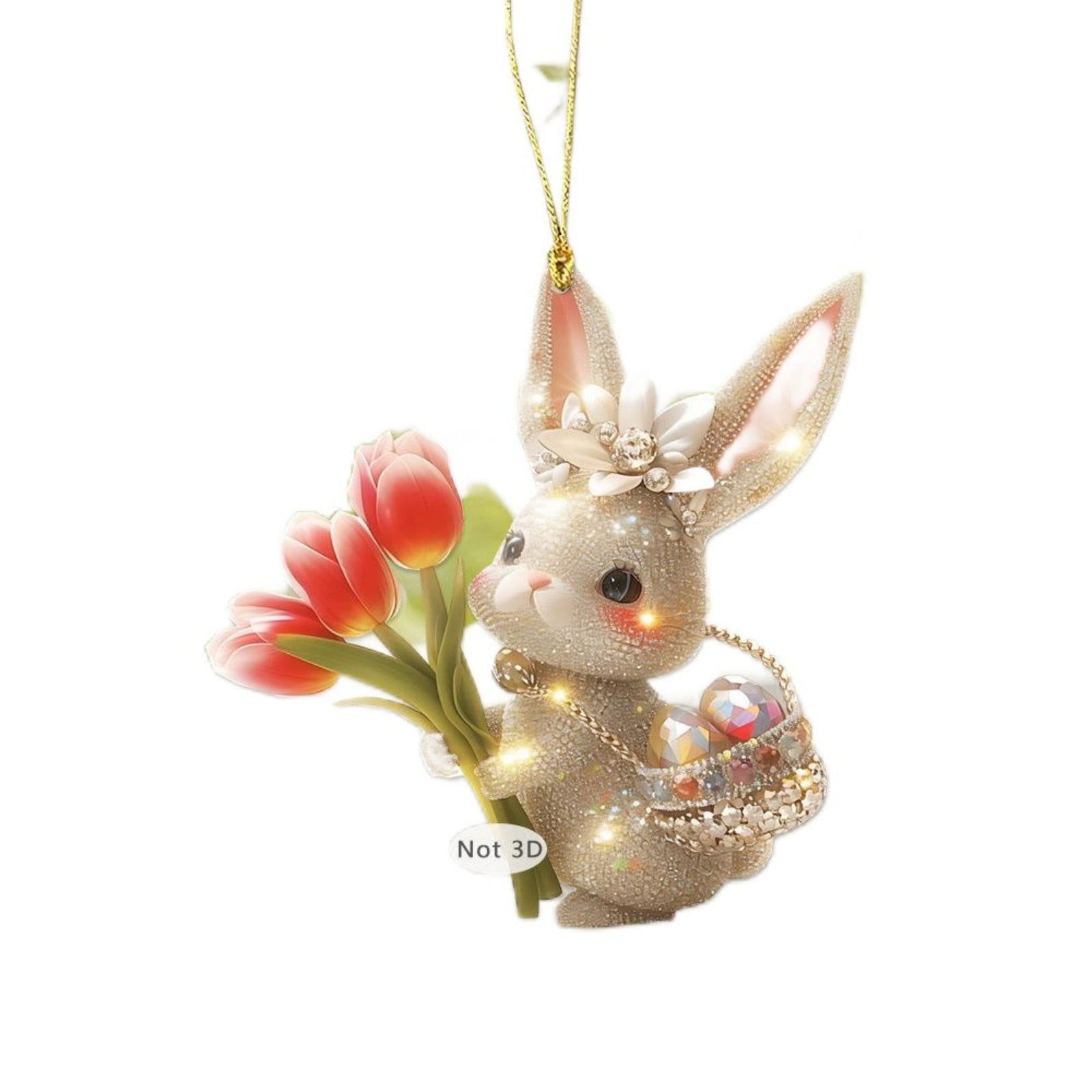 Deeceymbur Easter Bunny Colorful Cute Pendant Decorative Hanging ...