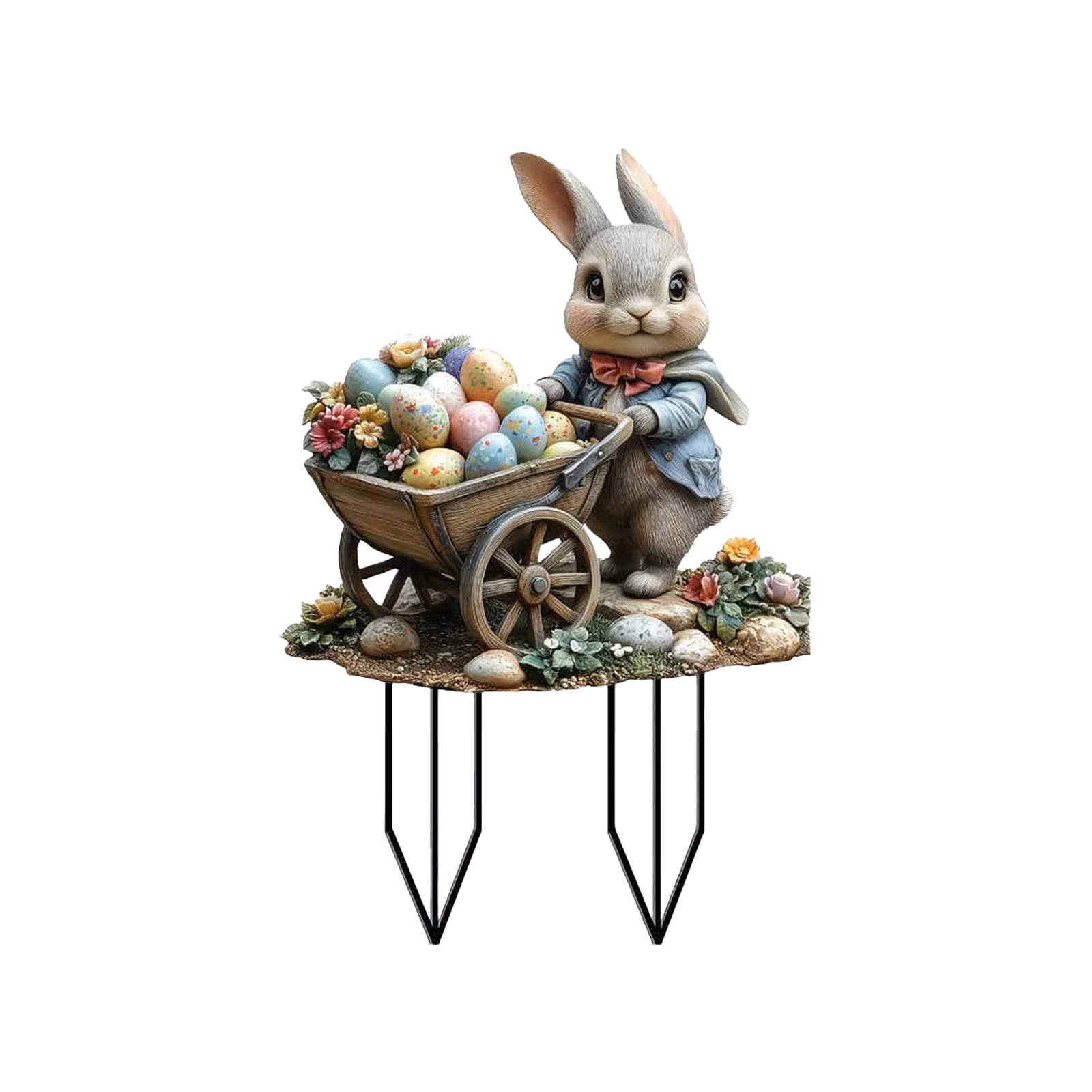 Deeceymbur Easter Decor Rabbit Ground Plug Garden Rabbit Decorations ...