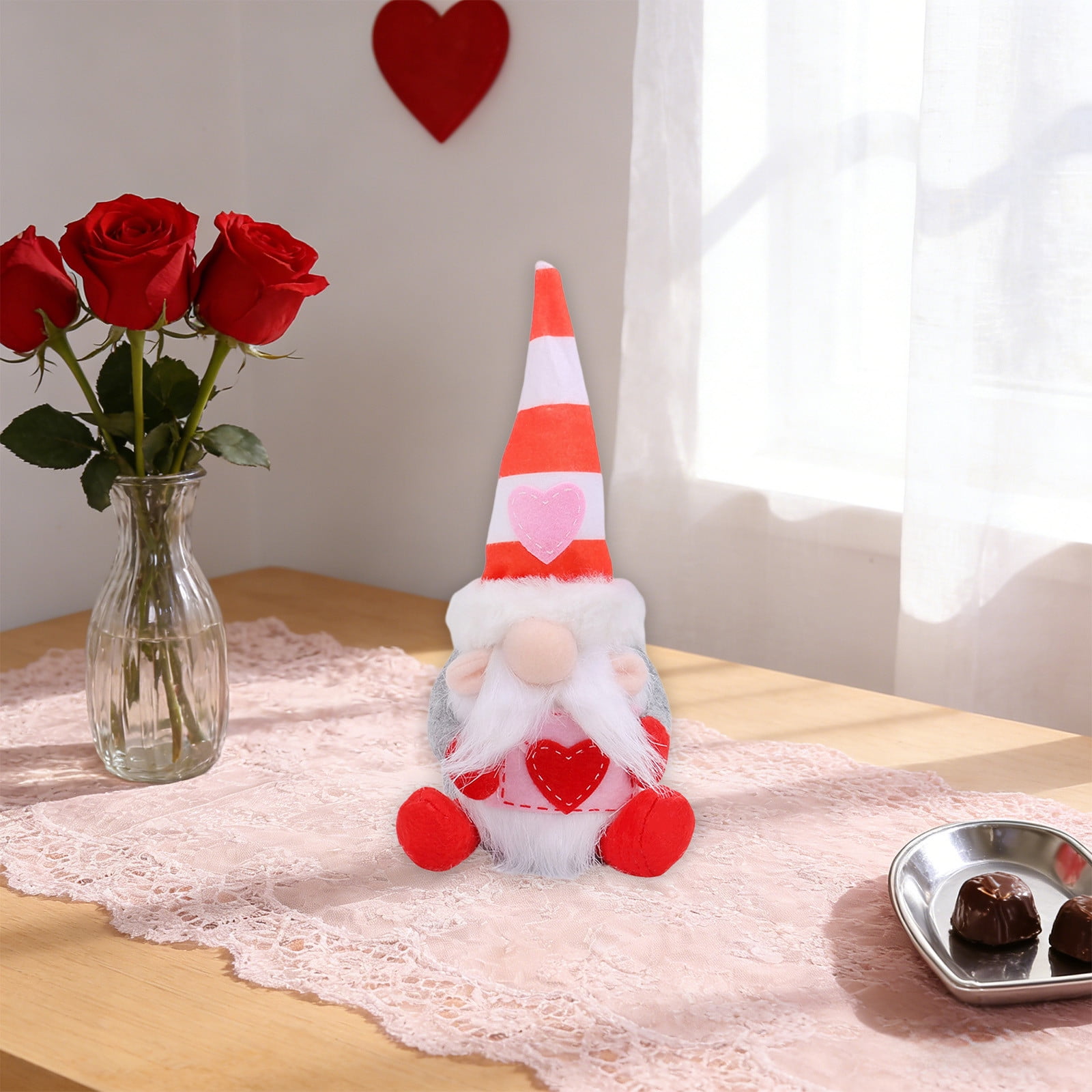 Deeceymbur Faceless Heart Doll Ornament Cute Decorative Gnome Figurine ...