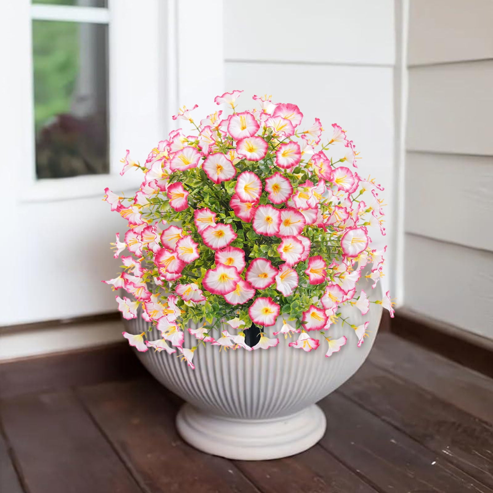 Deeceymbur Fake Bushes & Faux Flowers – Realistic Outdoor Shrubs for ...