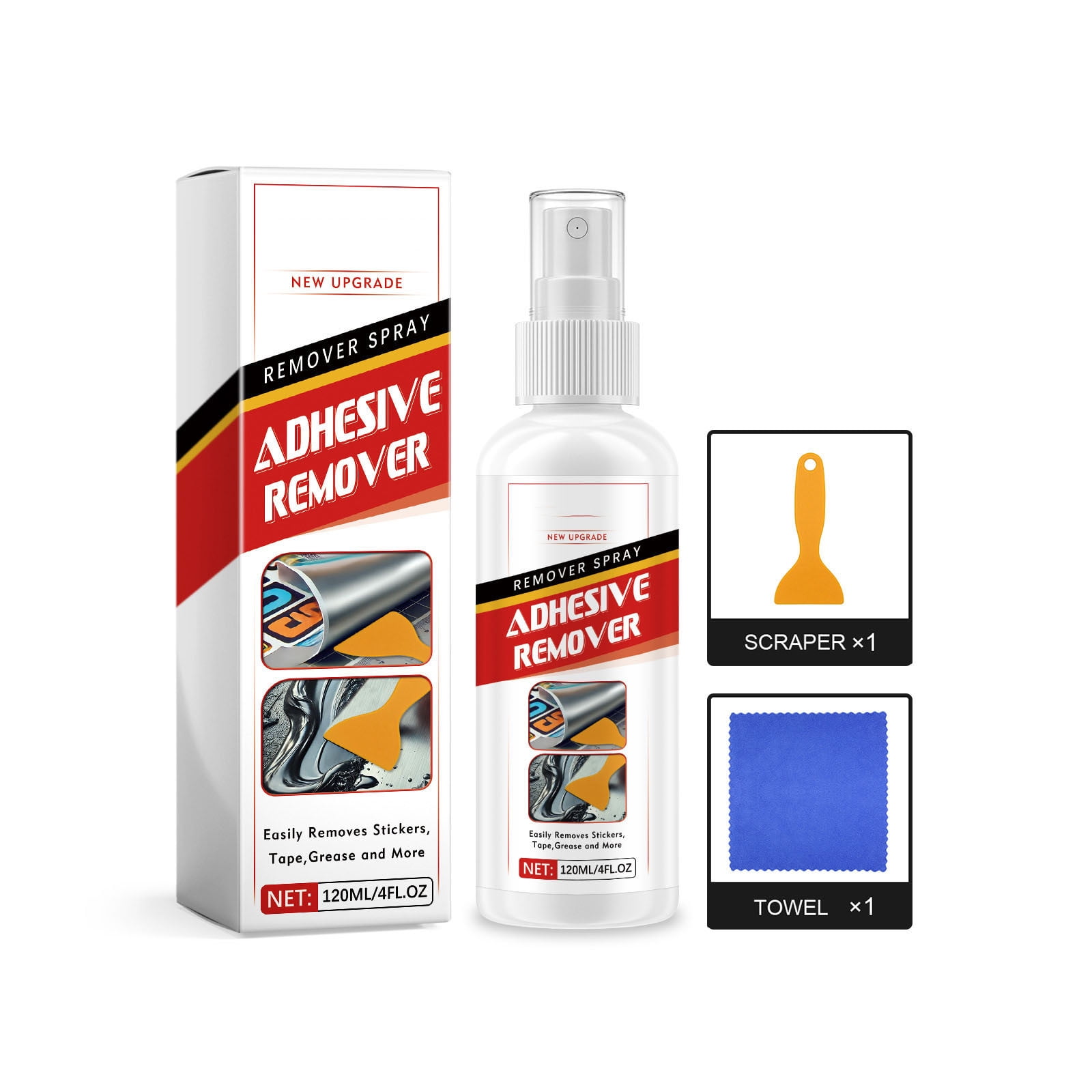 Deeceymbur Fast Acting Adhesive Remover Spray for Car Paint Glass Multi ...