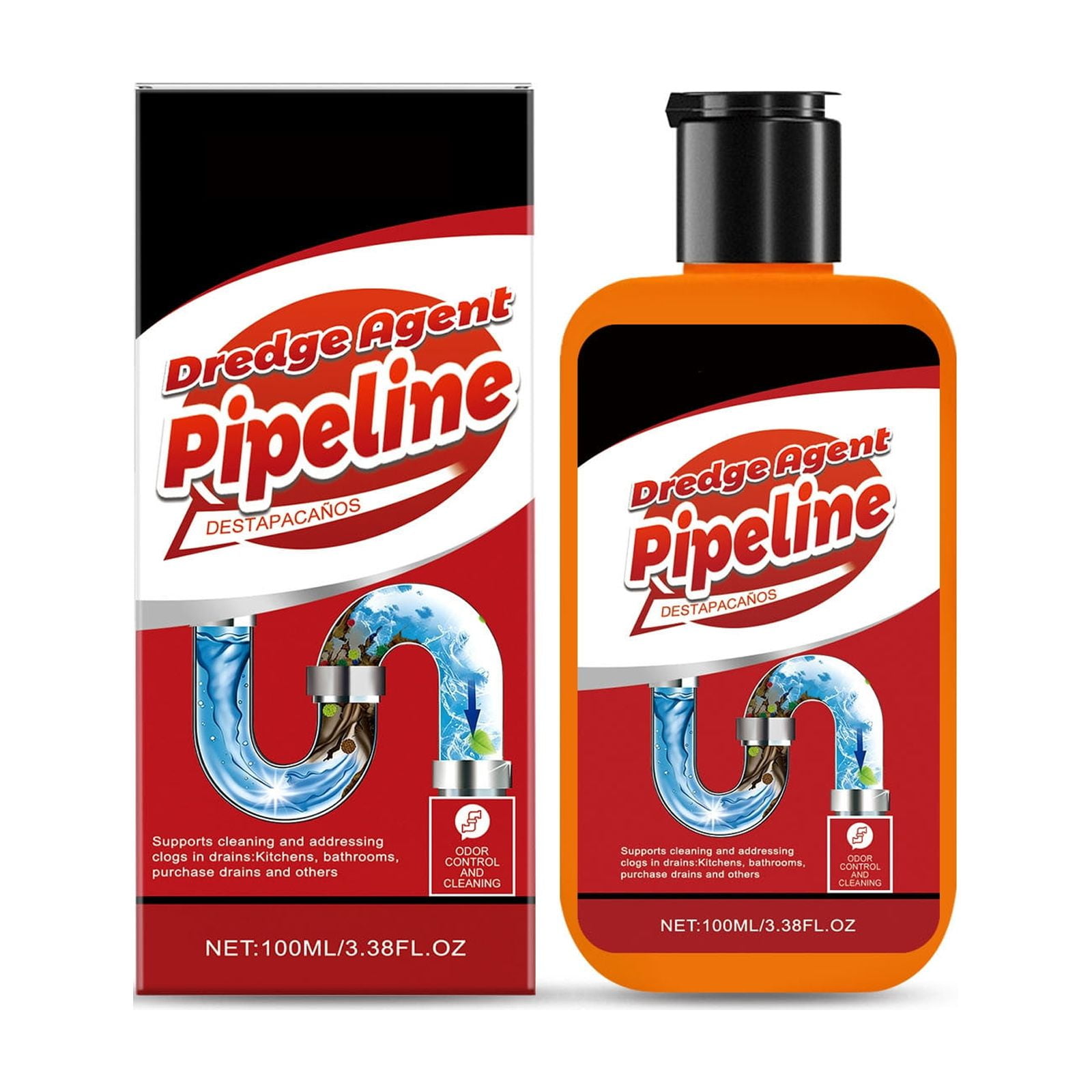 Deeceymbur Fast Acting Liquid Drain Clog Remover Dissolves Grease Hair ...