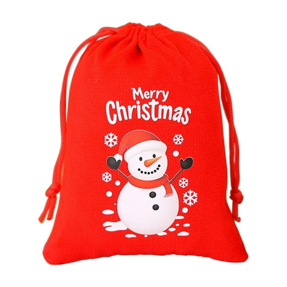 Deeceymbur Festive Red Velvet Drawstring Bag Christmas Gift Packaging ...