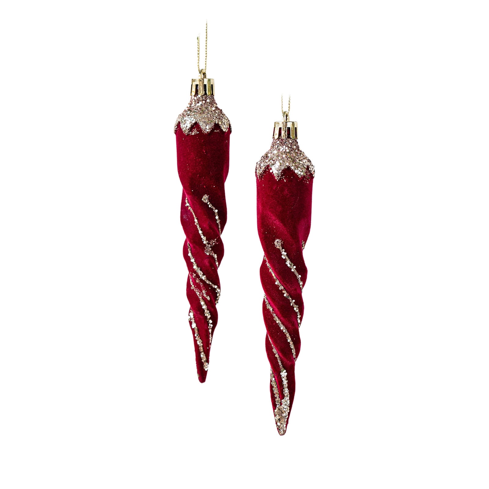 Deeceymbur Flocking Pendant Ornament Christmas Tree Decoration Small ...