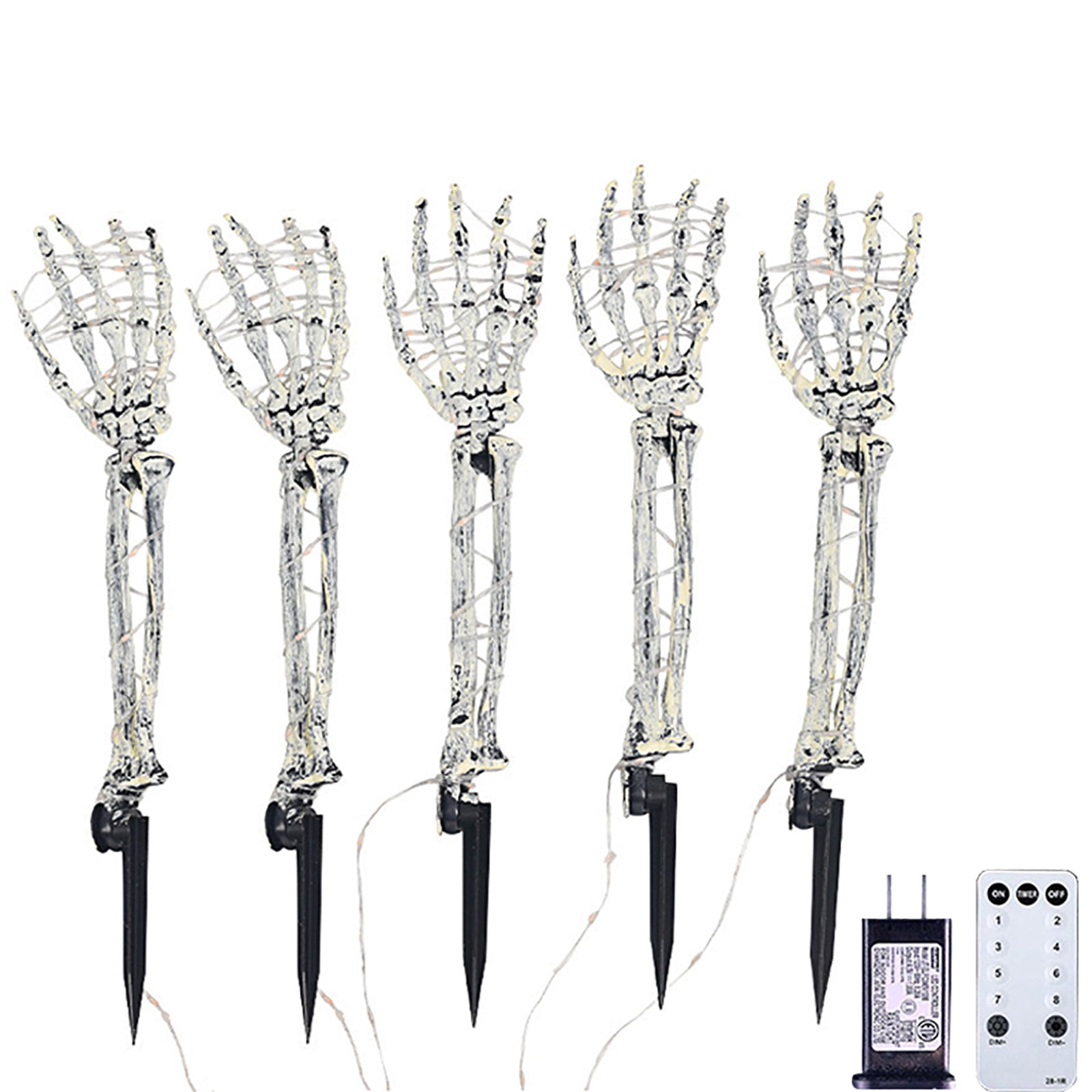 Deeceymbur Halloween Floor Decoration Simulation Skeleton Arm Glowss 5 ...