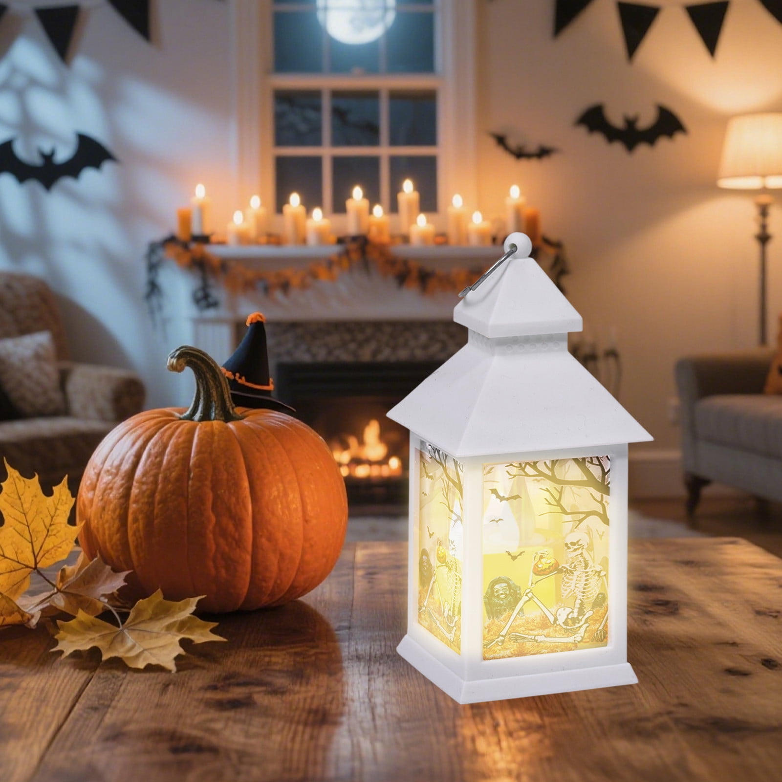 Deeceymbur Halloween Lanterns 5.3x2.3x2.3in Centerpieces Interior ...