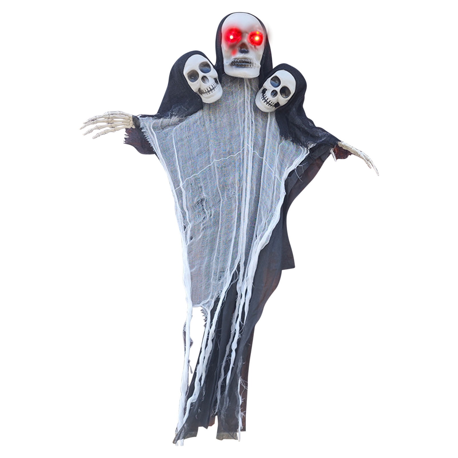 Deeceymbur Halloween Three Headed Ghost Glowsing Scary Ghost Screaming ...