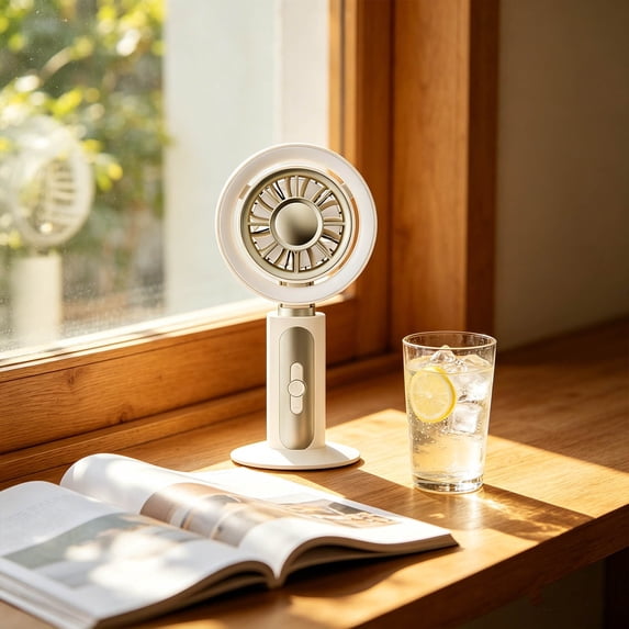 Deeceymbur Handheld Desktop Us Fan Portable Cooling Device with Digital ...