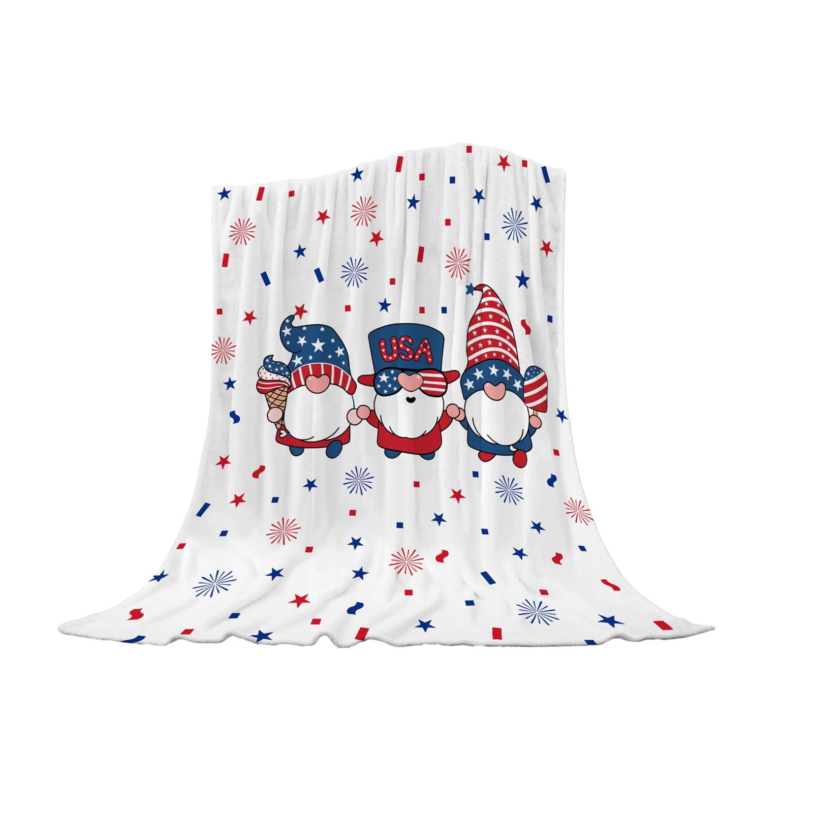 Deeceymbur Independence Day Blanket Party Blanket Flannel Bed Blanket ...