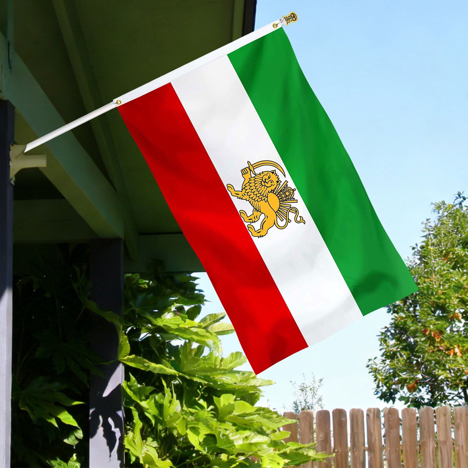 Deeceymbur Iranian Green White Red National Flag 3x5 Feet Large Banner ...