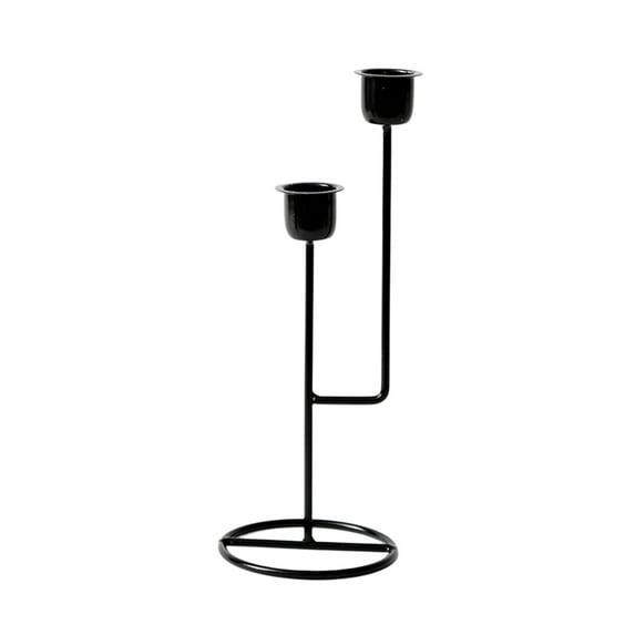 Deeceymbur Iron Candlestick Holder Vintage Design for Home Decor Two ...