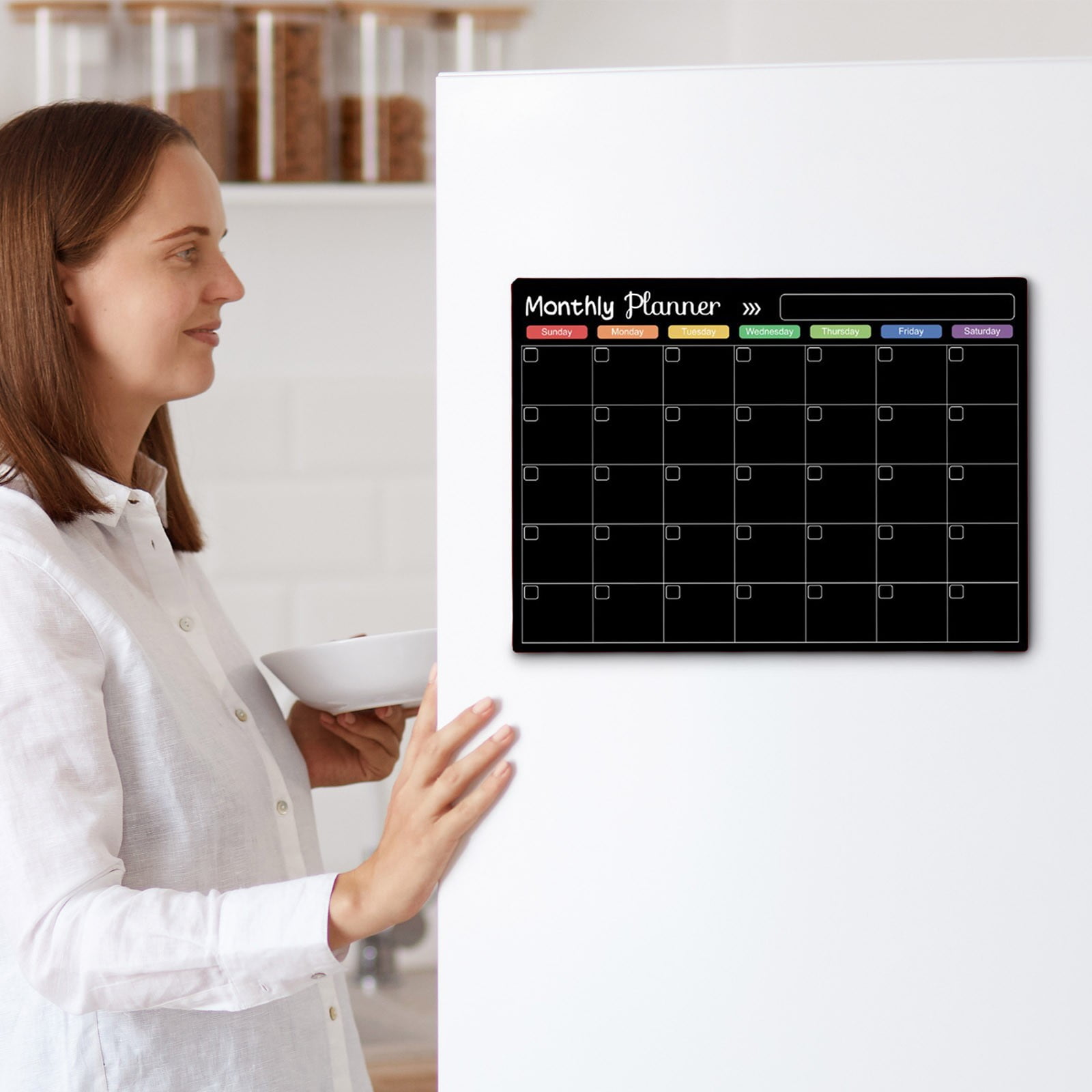Deeceymbur Magnetic Refrigerator Calendar Writing Board Multi ...