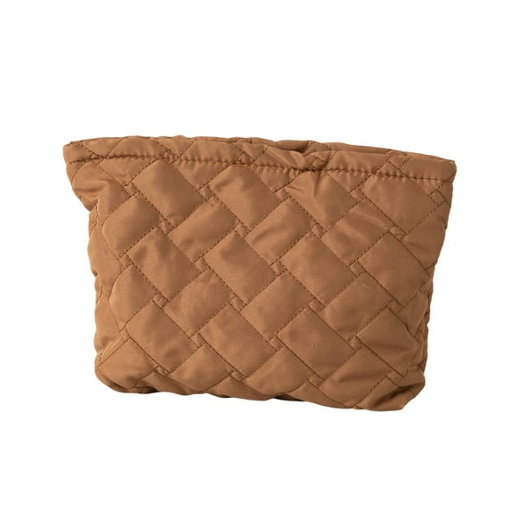 Deeceymbur Makeup Pouch Quilted Design Portable Cosmetic Bag Striped ...