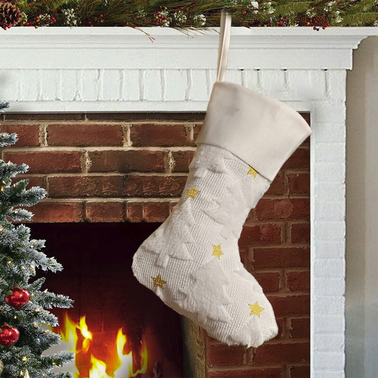 Deeceymbur Multi Color Christmas Decor Large Stocking Family Holiday ...