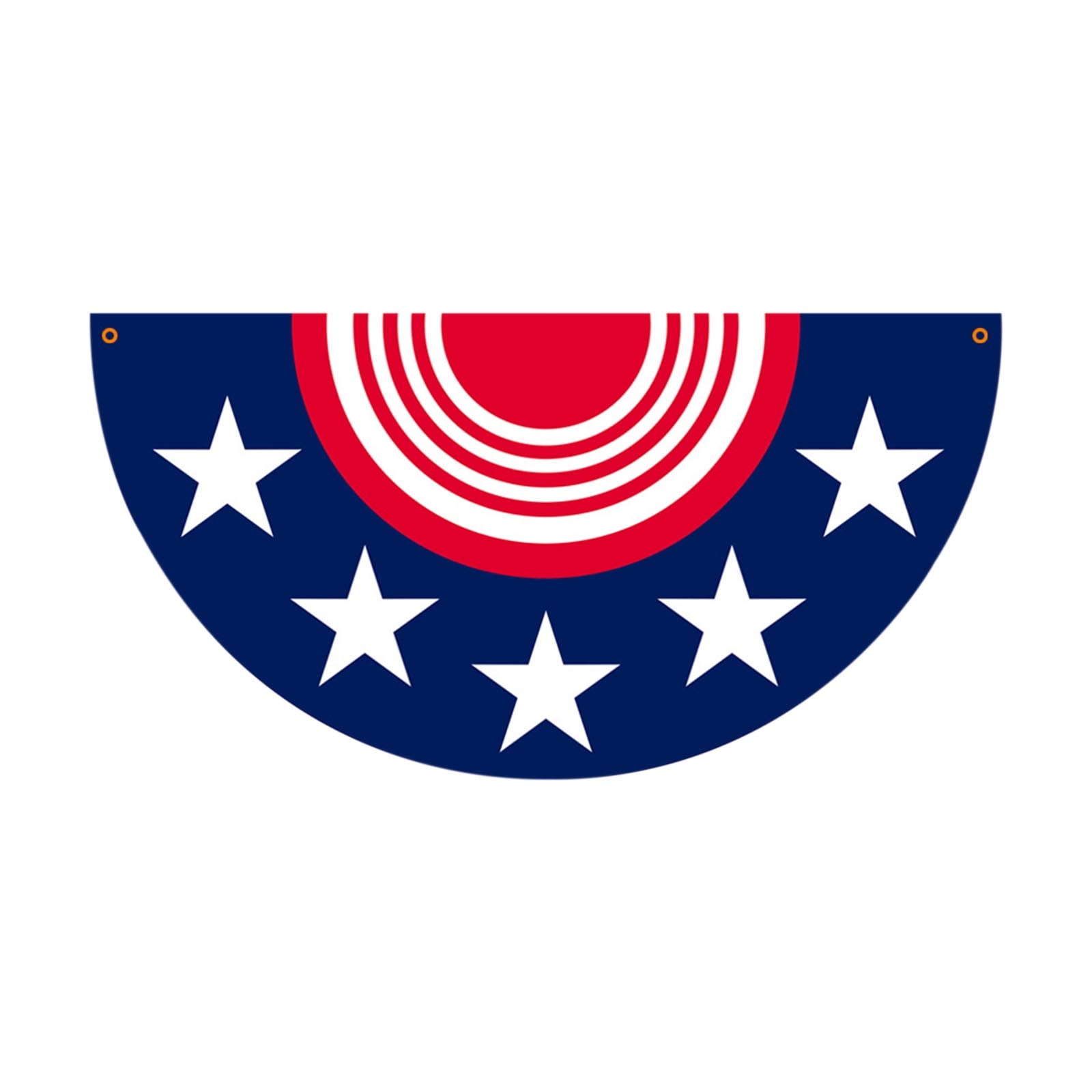 Deeceymbur Patriotic Half Round Flag Decorated With Patriotic Star ...