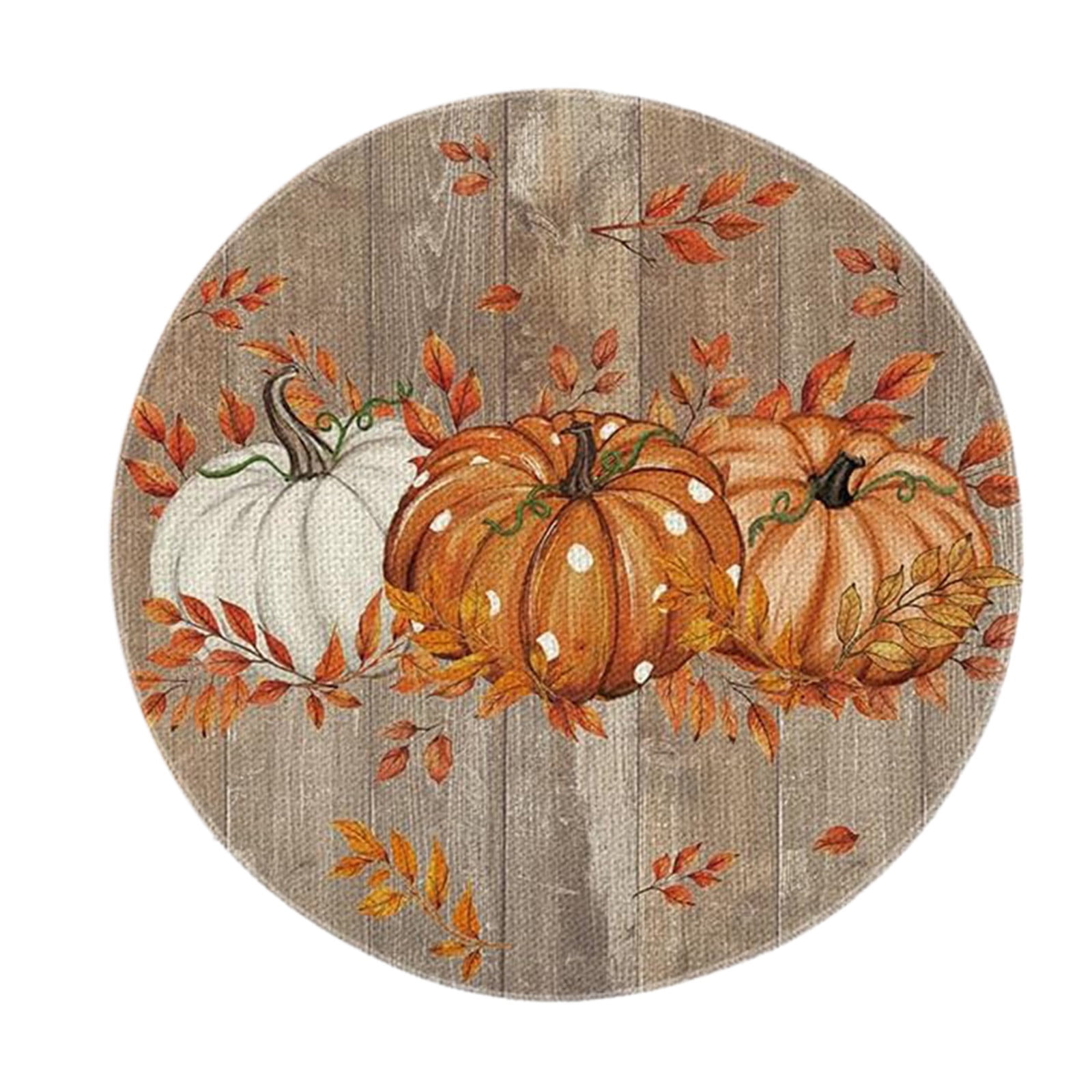 Deeceymbur Placemat Fall Themed Round for Dining Table Home Decoration ...