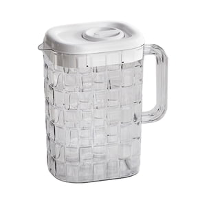 COM1950s 2L Transparent Beverage Pitcher – Ribbed Design,Abs Plastic ...
