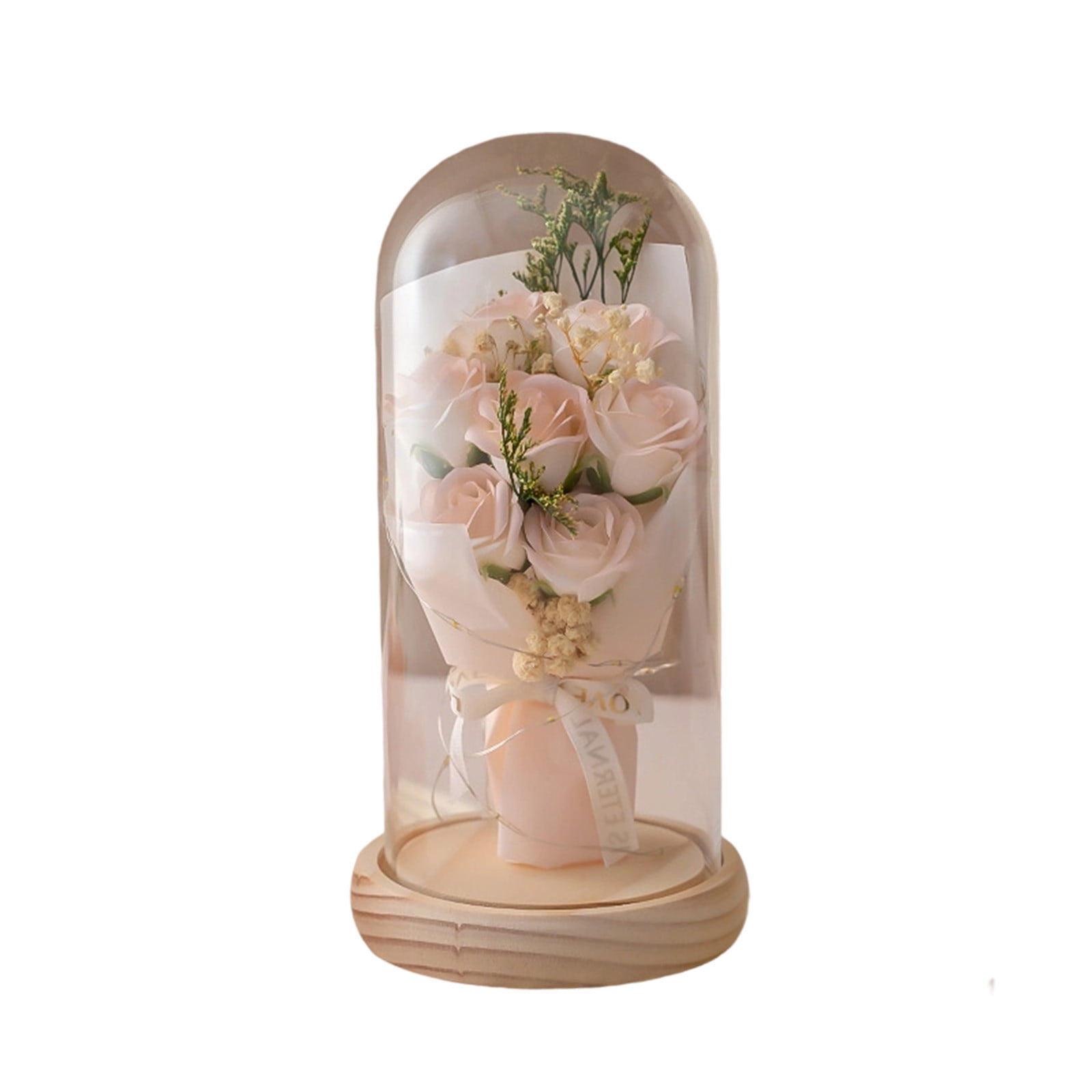 Deeceymbur Preserved Rose Bouquet Artificial Flowers Pink Red Purple ...