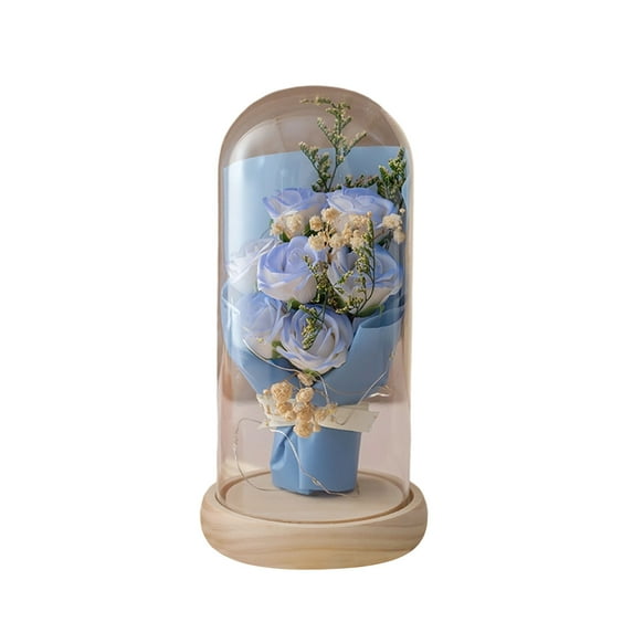 Deeceymbur Preserved Rose Bouquet String Lights Artificial Flowers ...