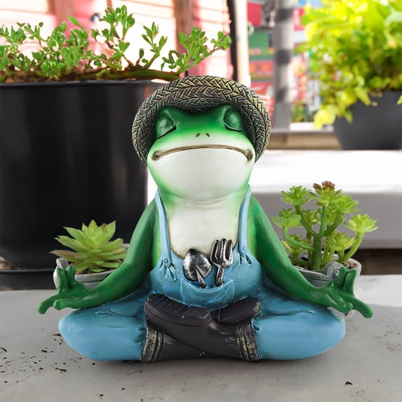 Deeceymbur Resin Frog Flower Pot Animal Planter Waterproof Sculpture ...