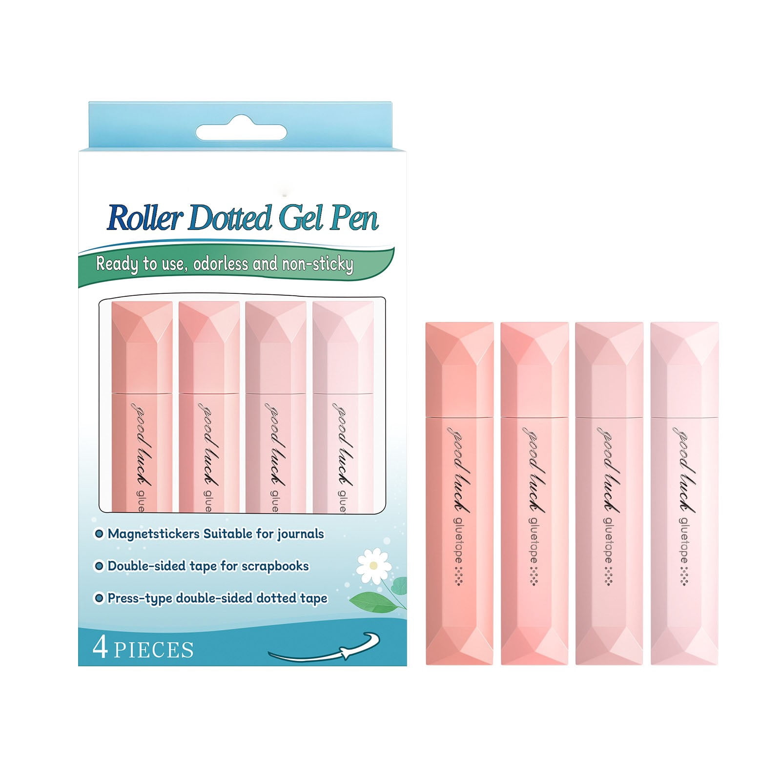 Deeceymbur Reusable Double Sided Glue Pen Set Odorless Adhesive Pens ...