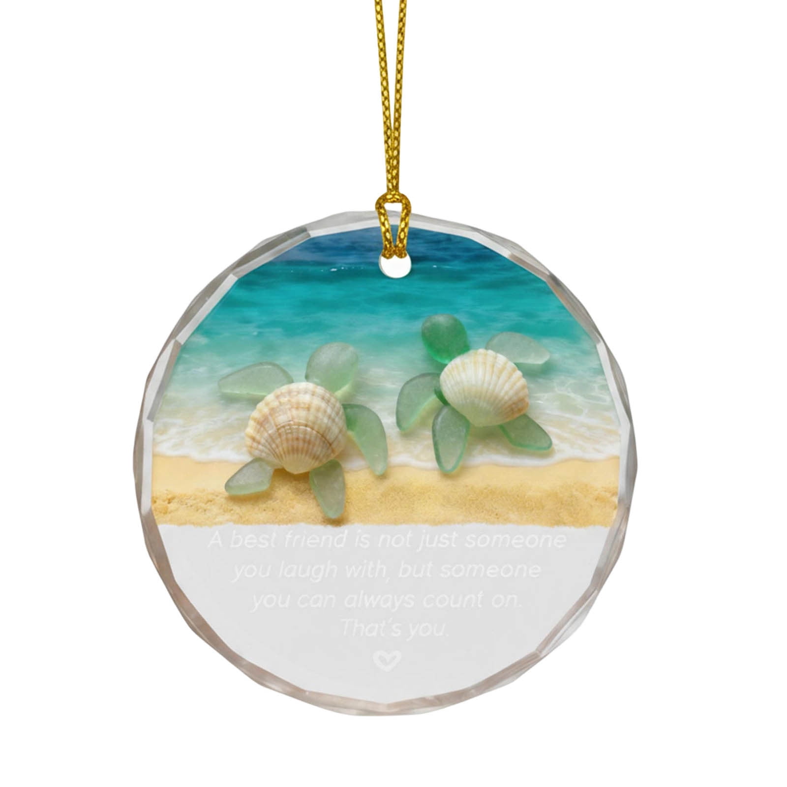 Deeceymbur Sea Turtle Christmas Ornament Coastal Holiday Decor Sea ...