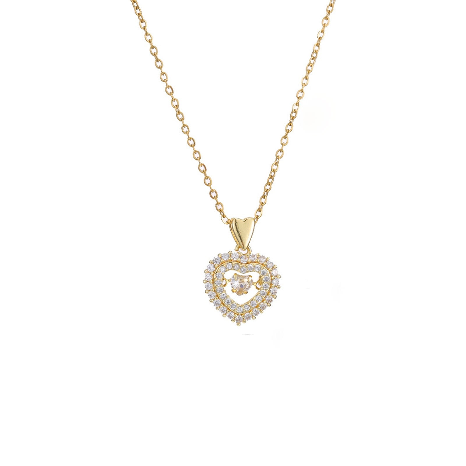 Deeceymbur Smart Necklace Titanium Heart Pendant Ornaments for Daily ...