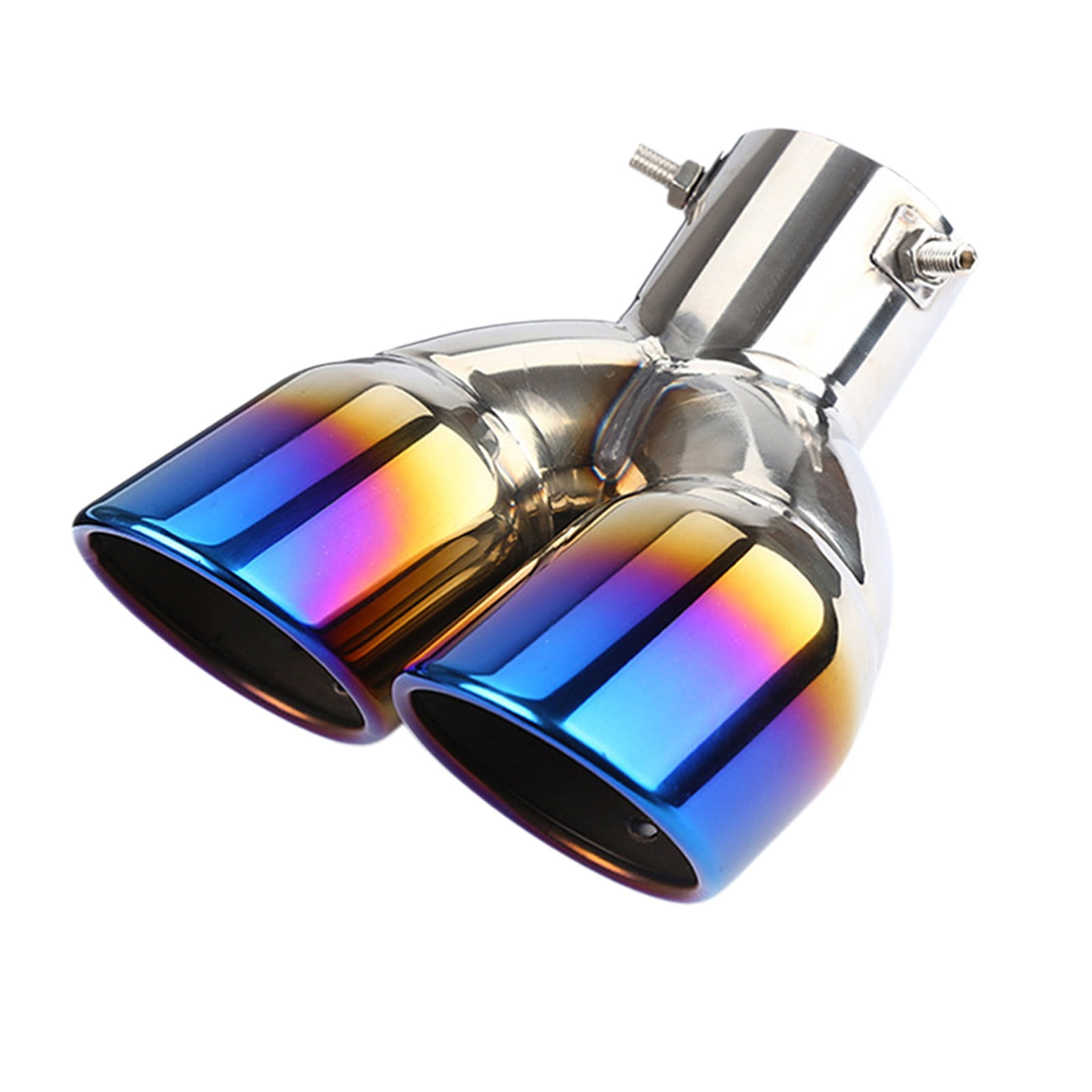 Deeceymbur Stainless Steel Car Dual Exhaust Tip Muffler Tailpipe ...