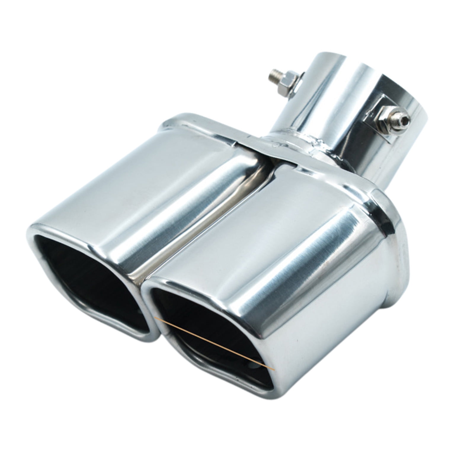 Deeceymbur Stainless Steel Car Exhaust Tip Curved Muffler Tailpipe ...