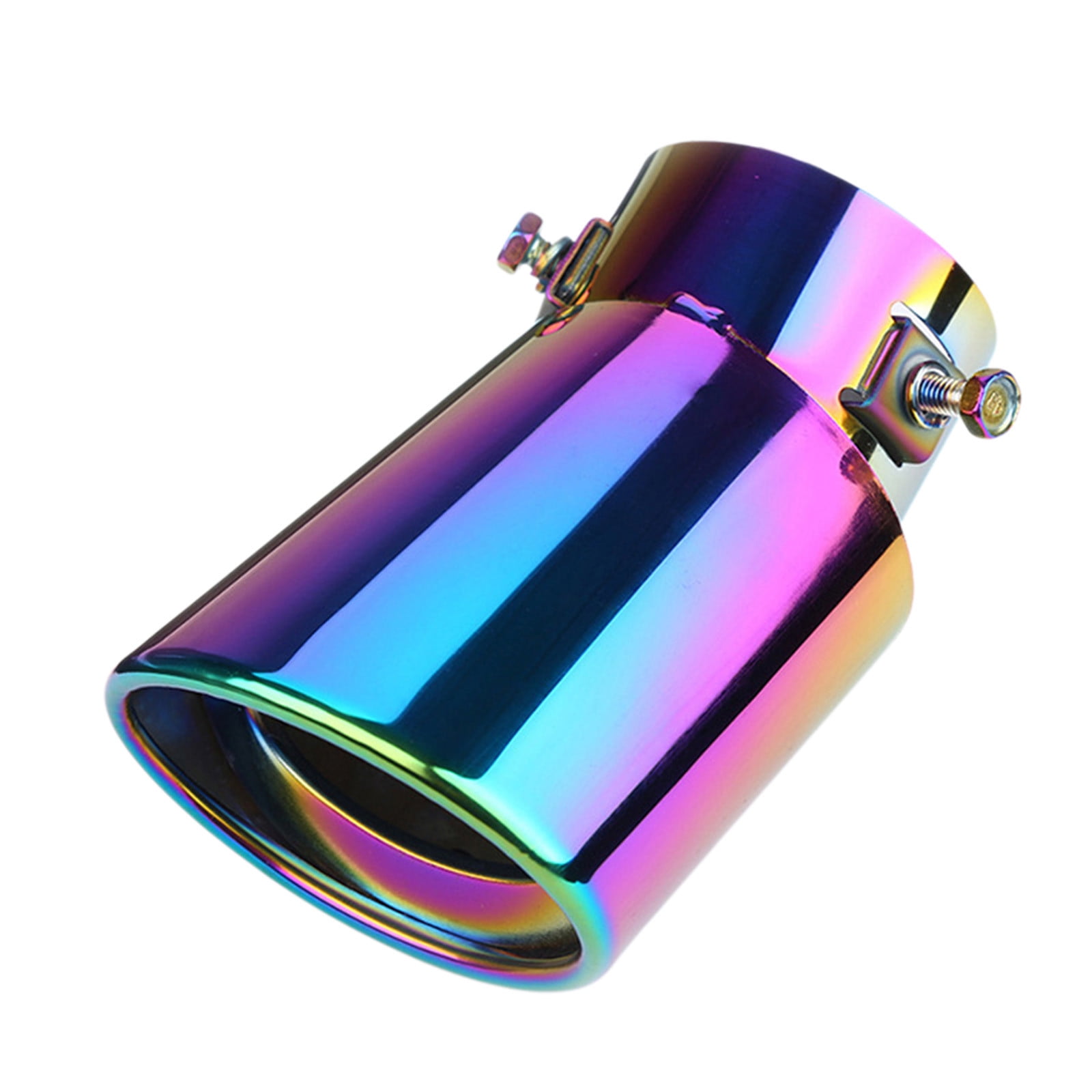 Deeceymbur Stainless Steel Car Exhaust Tip Curved Muffler Tailpipe ...