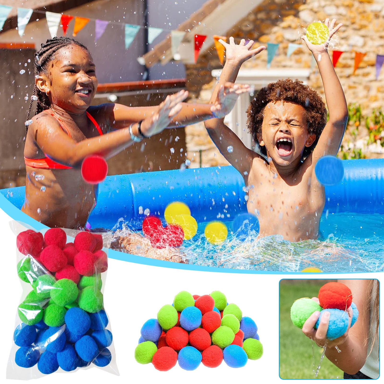 Deeceymbur Summer Water Fun for Kids: 30 Reusable Squirt Toys & Beach ...