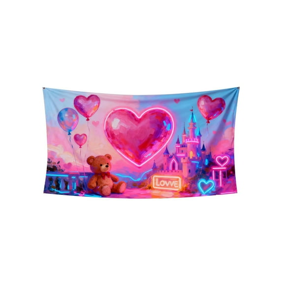 Deeceymbur Wall Tapestry Valentines Day Decor Large Size Hanging Cloth ...
