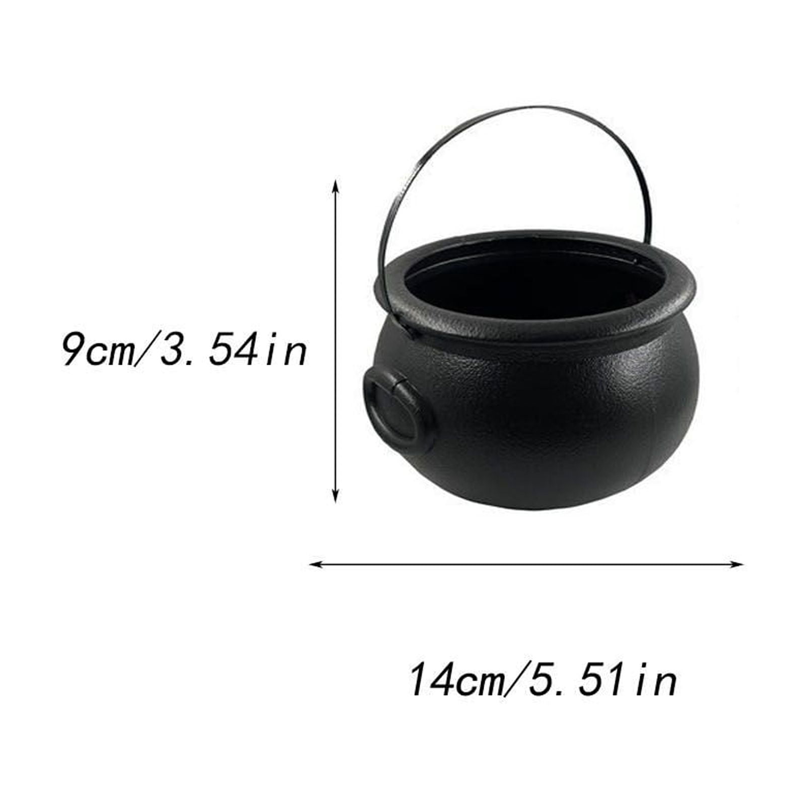 Deeceymbur Witch Pot Plastic Flame Bucket Black Cauldron for Halloween ...