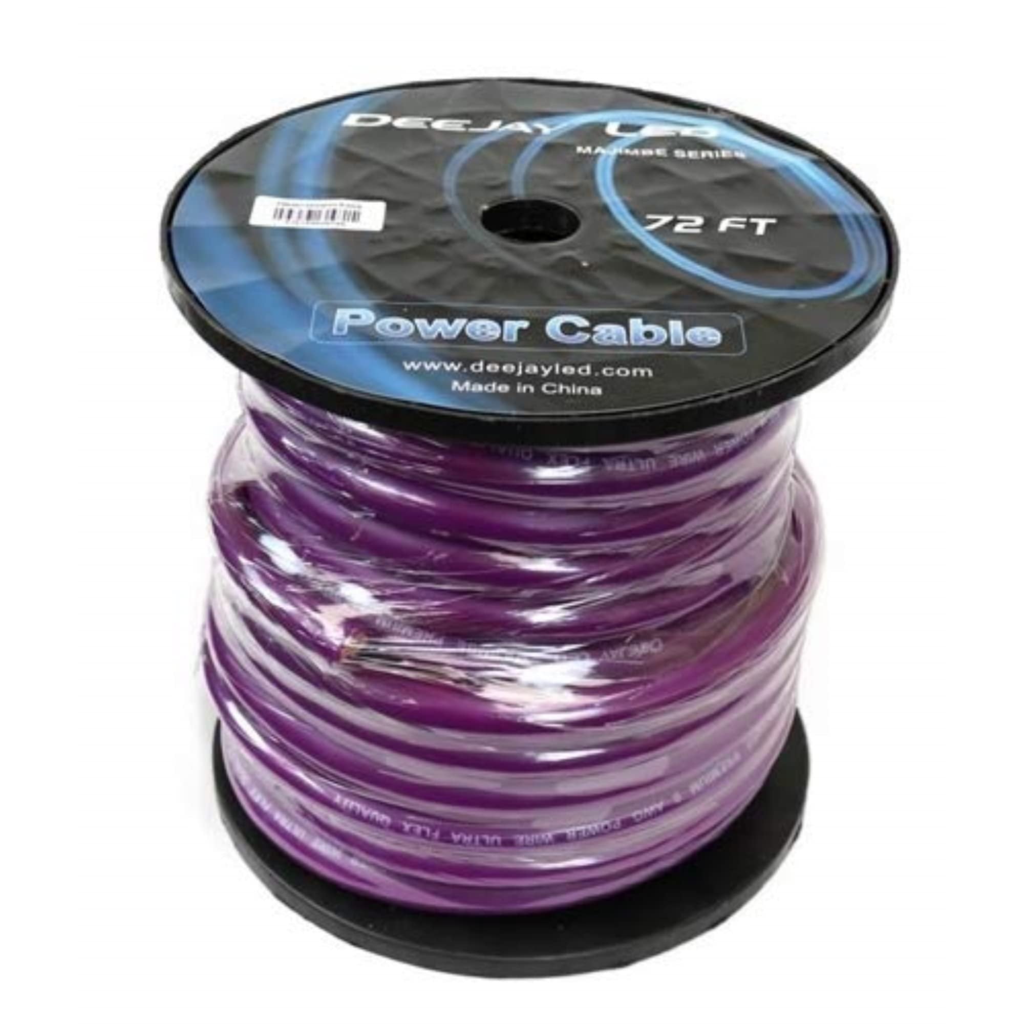 Deejay LED 72 Foot Zero Gauge Thick Type Power cabl - Walmart Business Supplies