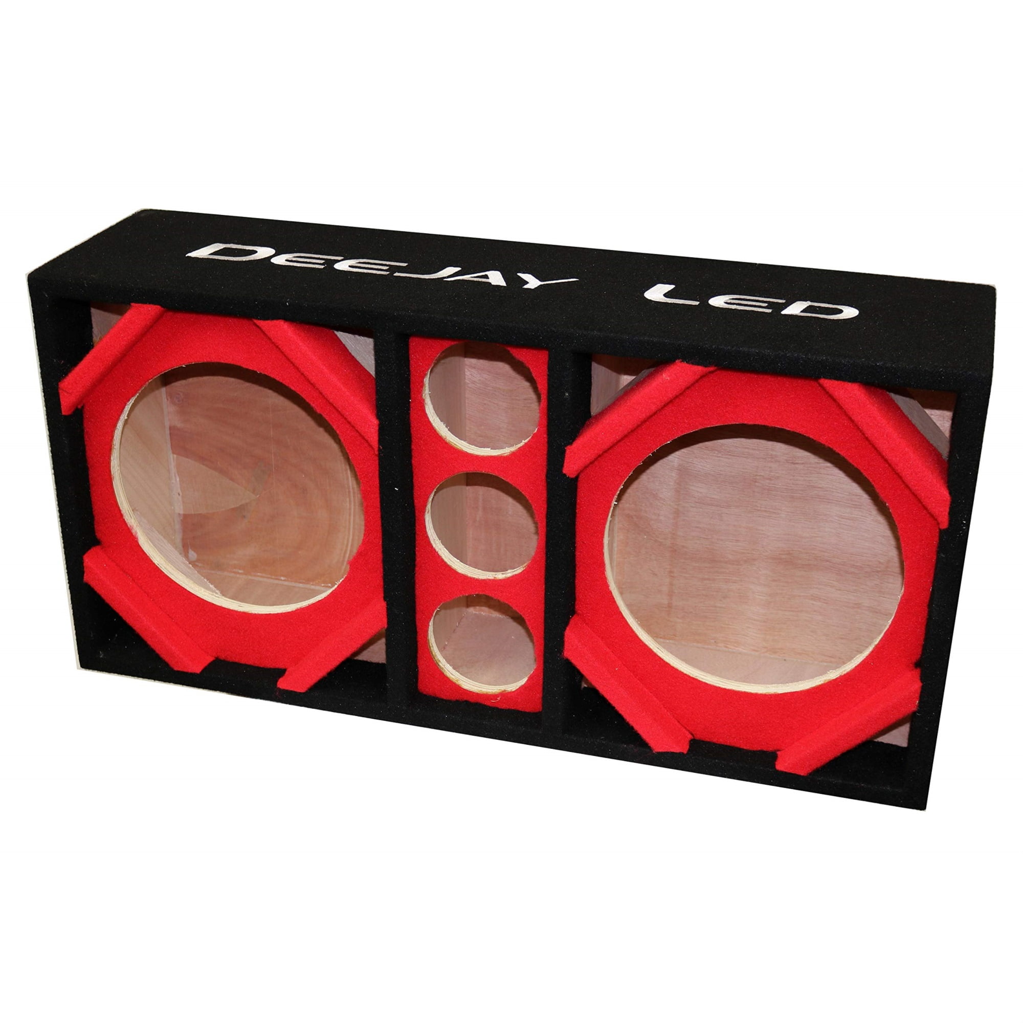 Deejay LED D10T3RED 10 in. Two Woofers Plus Three Tweeters Empty ...