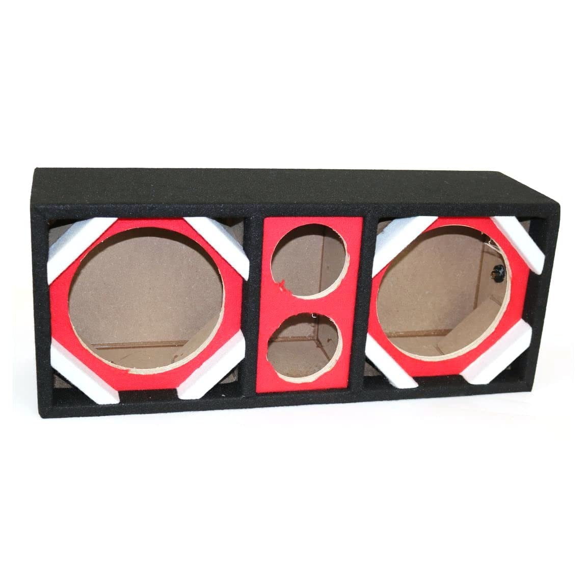 Deejay LED D8T2RED Empty Chuchera Speaker Enclosure for Two 8 in ...