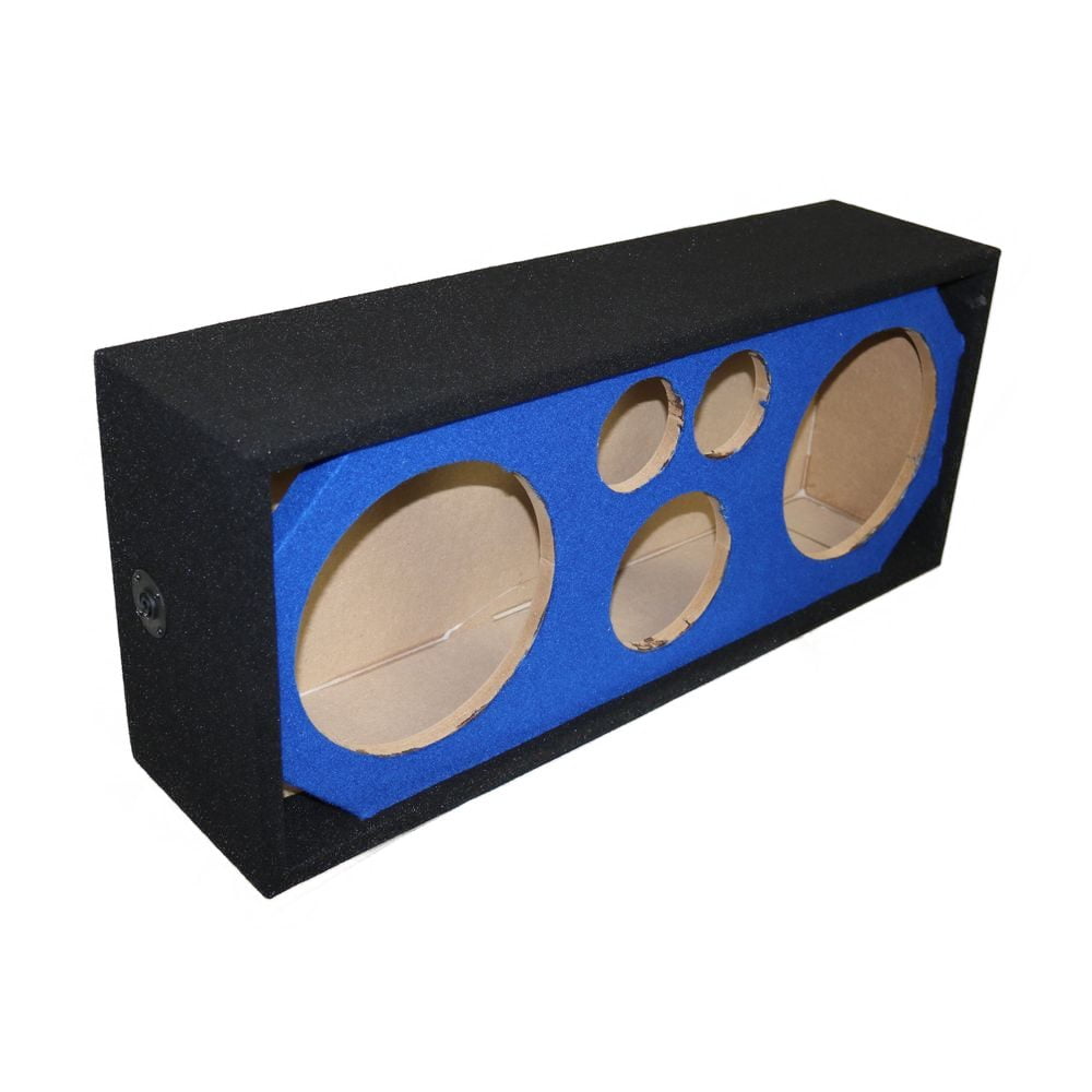 Deejay Led D10T2H1BRBLUE Dual 10" Woofer Enclosure with Horn and ...
