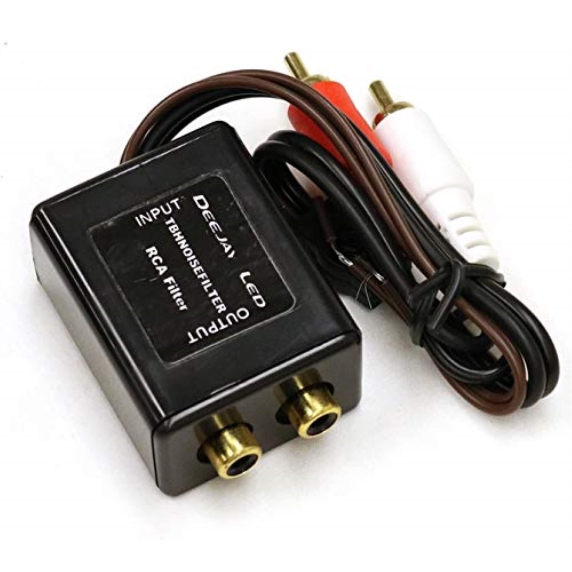 RCA Ground Loop Isolation Noise Filter for use with car stereos where a ...