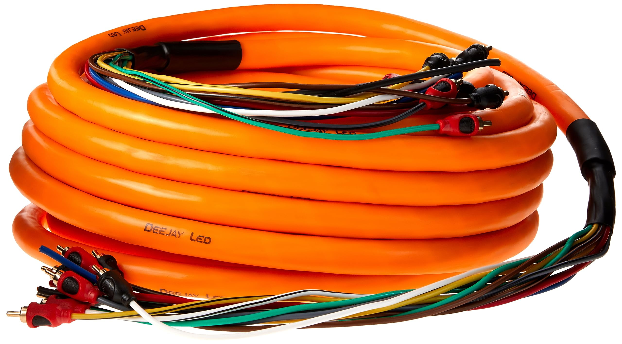 Deejay LED TBHMED36BLUE 36 ft. 10 RCA 3 Power Copper Cable, Blue ...