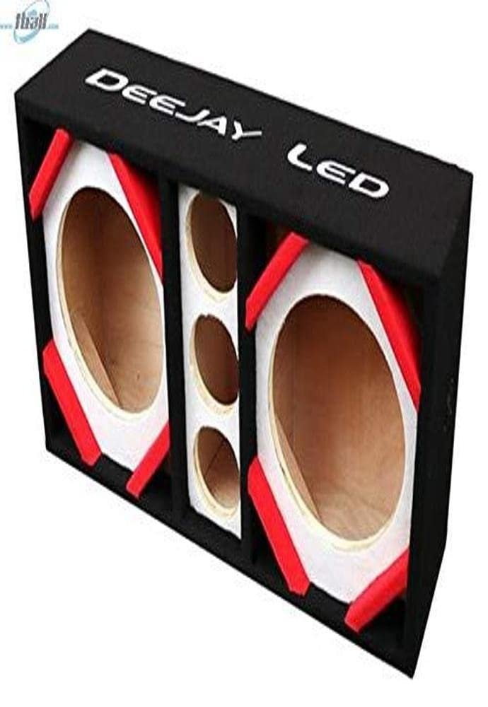 Deejay LED D10T3WHITE Two 10-in Woofers Plus Three Tweeters White Empty ...