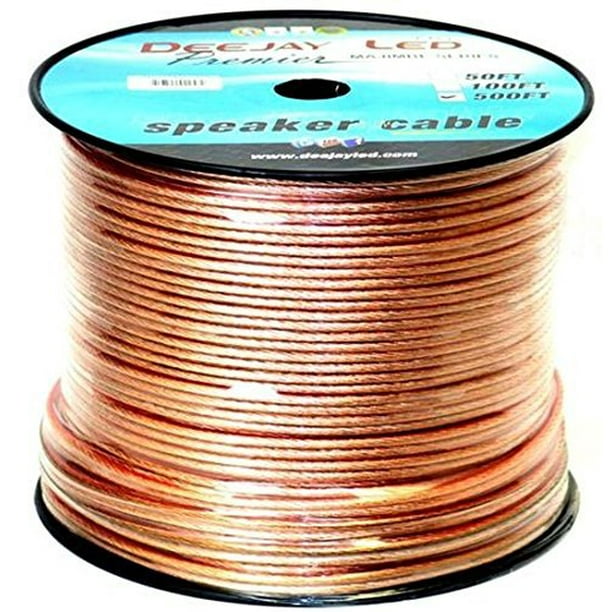 Deejayled TBH12AWG500 12ga 500ft Speaker Wire Spool - Walmart Business ...