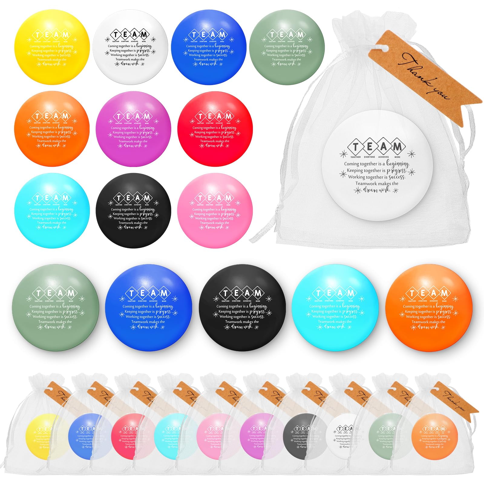Deekin 20 Pcs Employee Appreciation Gifts Inspirational Stress Balls ...