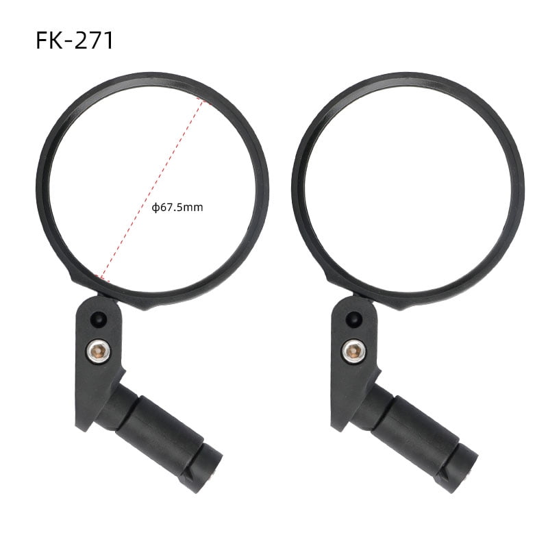 Deemount 1 Pair Bicycle Rear View Glass Mirror Bike Handlebar Wide ...