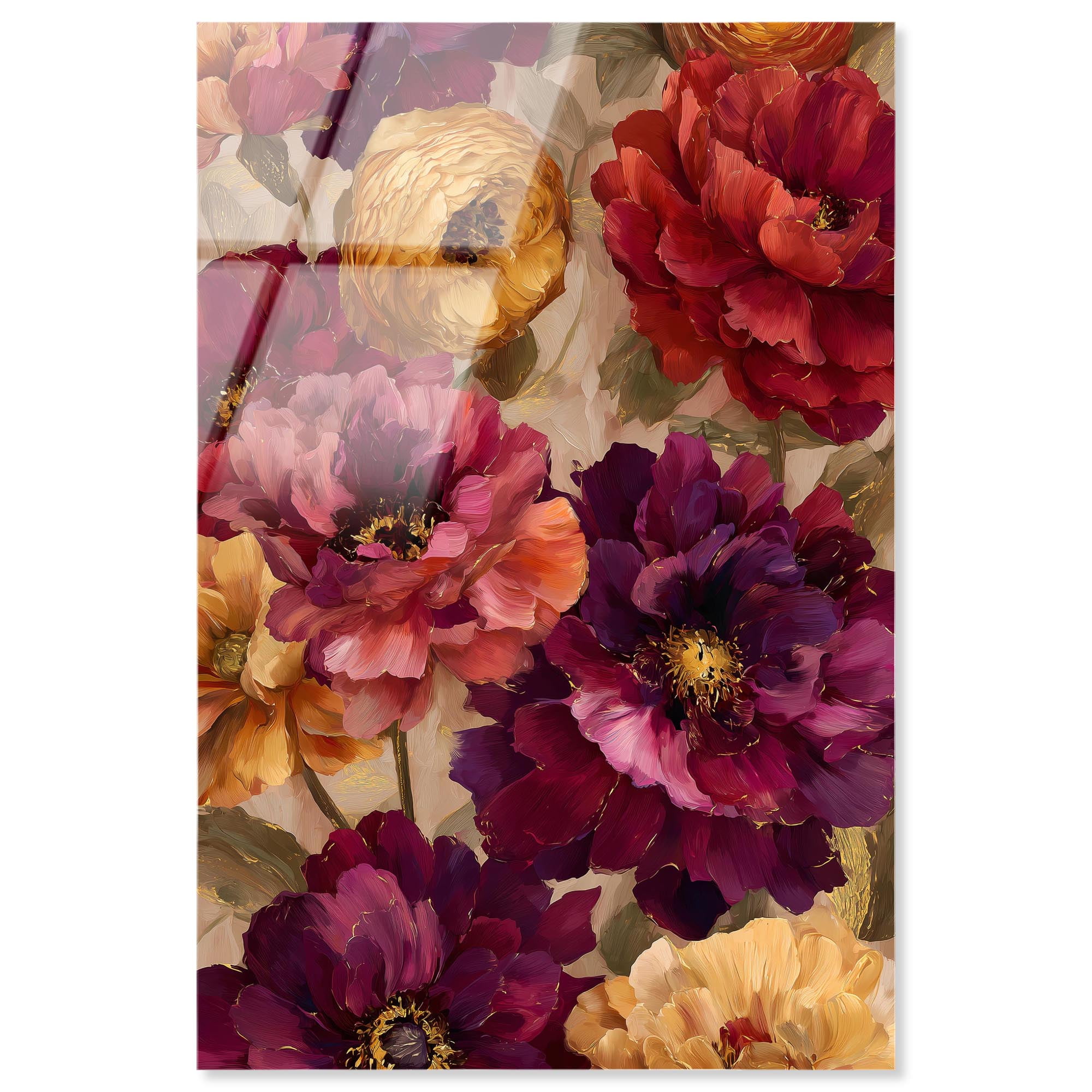 Deep Blossoming Floral Acrylic Print Autum Art by Art Remedy, Ready to Hang, 10 x 15 - Walmart.com