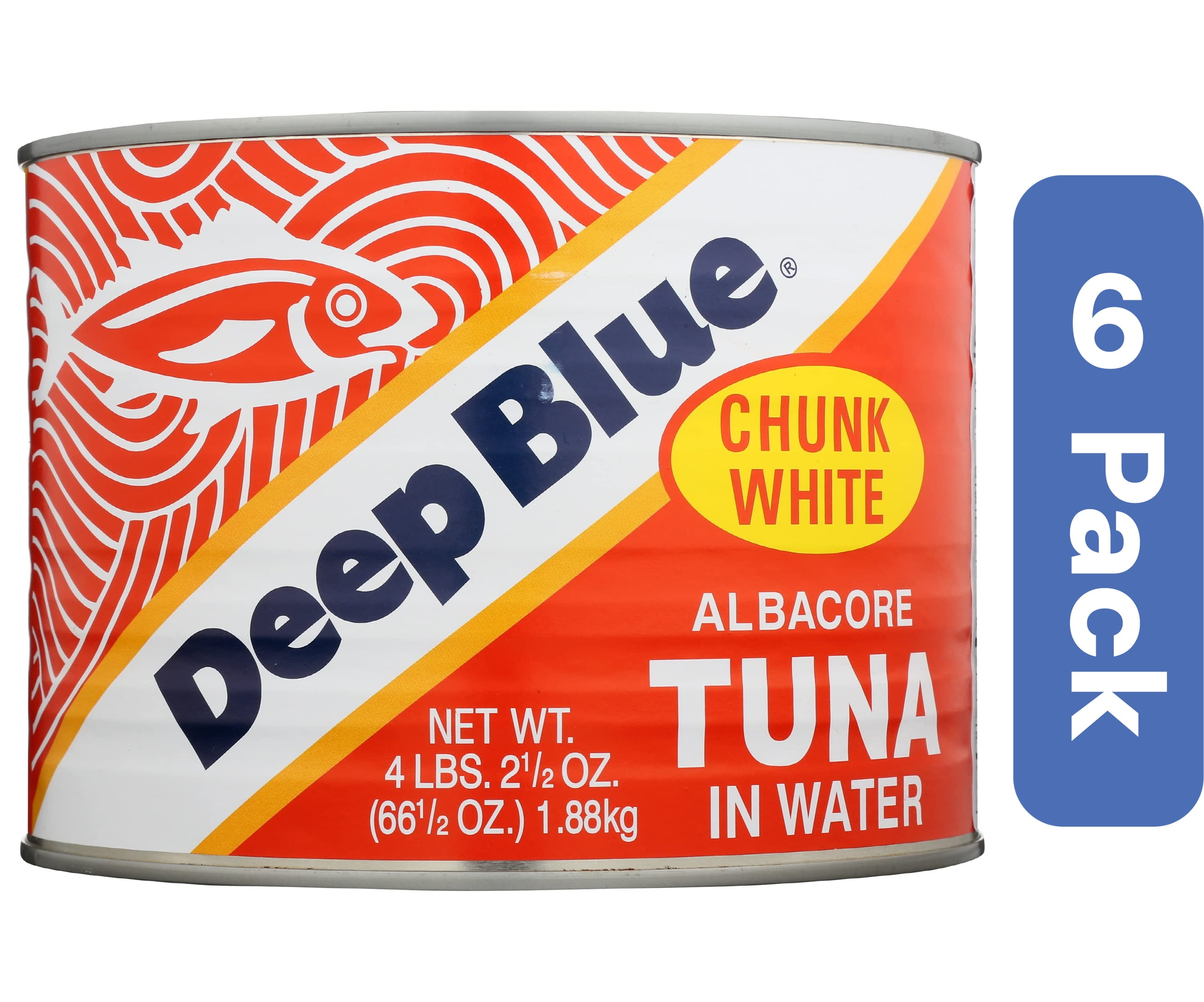 Deep Blue Albacore Tuna Chunk 4 lb (Pack Of 6) - Walmart.com